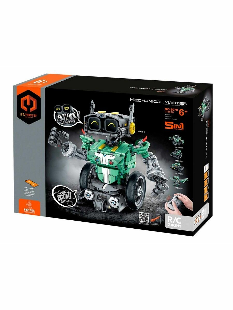 Конструктор iM.Master 8070 Робот "Валли 5 в 1" на р/у, 692 детали