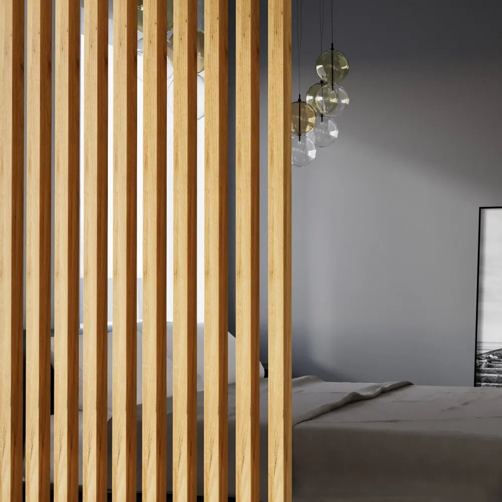 Интерьерная перегородка МДФ саваш Дуб Крафт Золотой 40*60*2800 мм