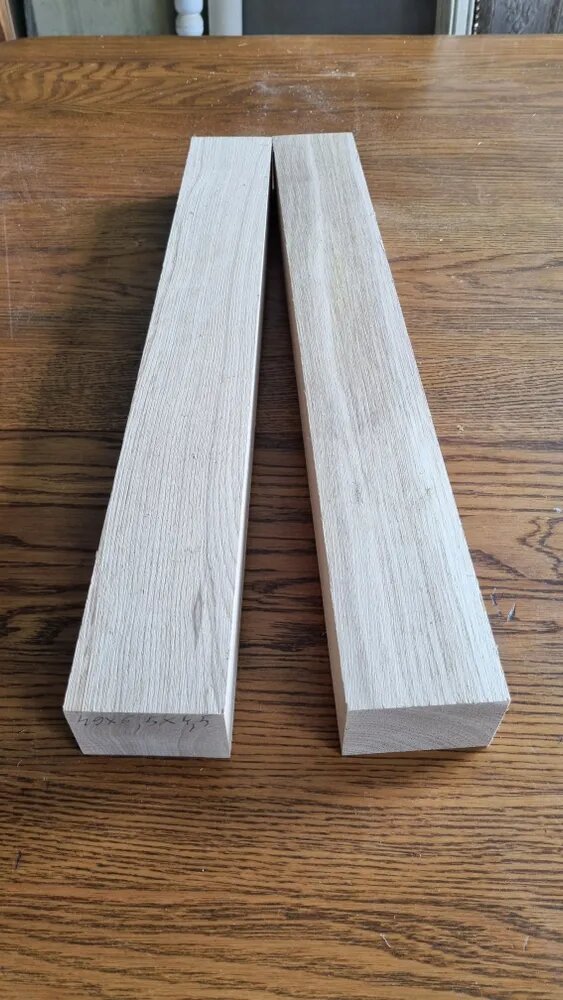 Брусок деревянный из массива дуба 2 шт.( 490*65*45мм)