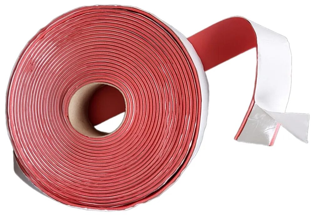 Лента вибродемпфирующая самоклеящаяся шумоборец, ширина 50мм, длина 12м, красная