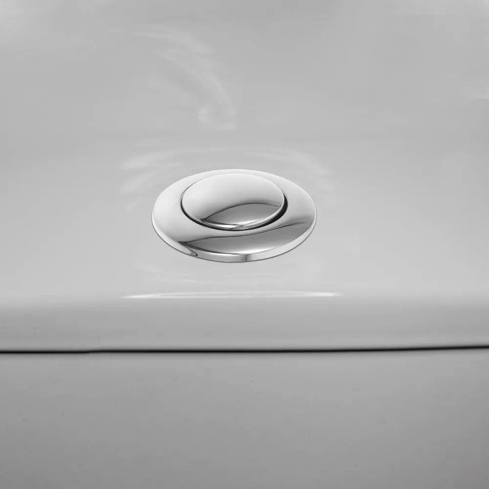 Пластиковая серебристая кнопка слива для бачка унитаза с круглым штоком для домашнего пользования