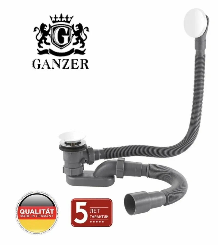 Пластиковая обвязка (автомат) для ванны (белый) GANZER