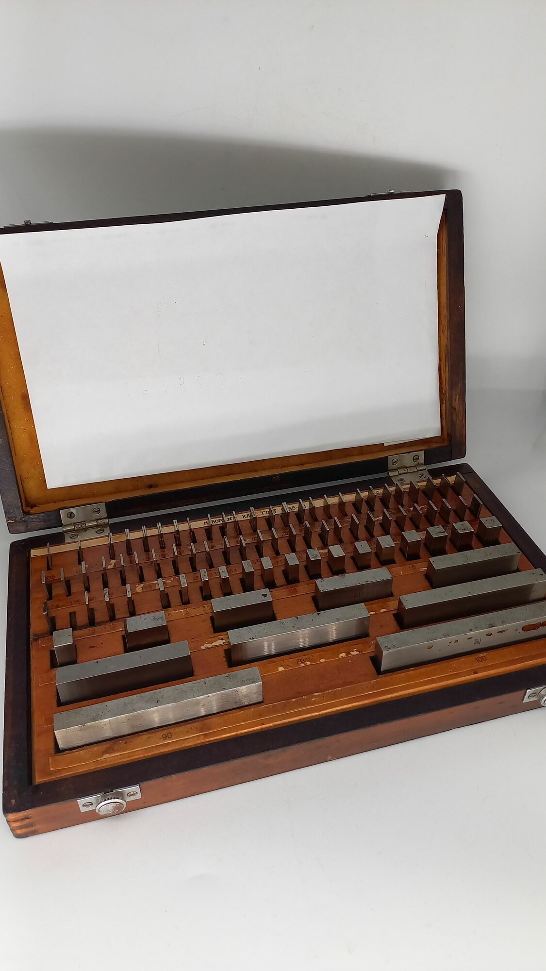 Винтажный измерительный прибор / Набор КМД концевая мера длины плитки Иогансона №1 КЛ2 ГОСТ 9038-73 СССР