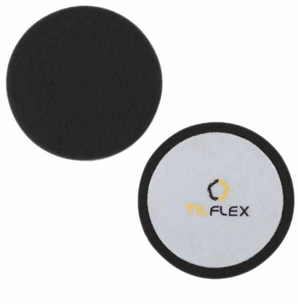 TILFLEX Круг полировочный 150мм, липучка 125мм, черный (soft). Толщина 30мм (плоский)