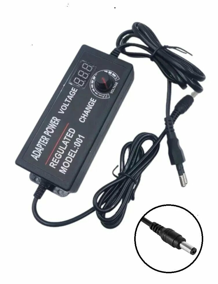 Универсальный блок питания с регулировкой напряжения 3-24В 3А разъем 5.5x2.5