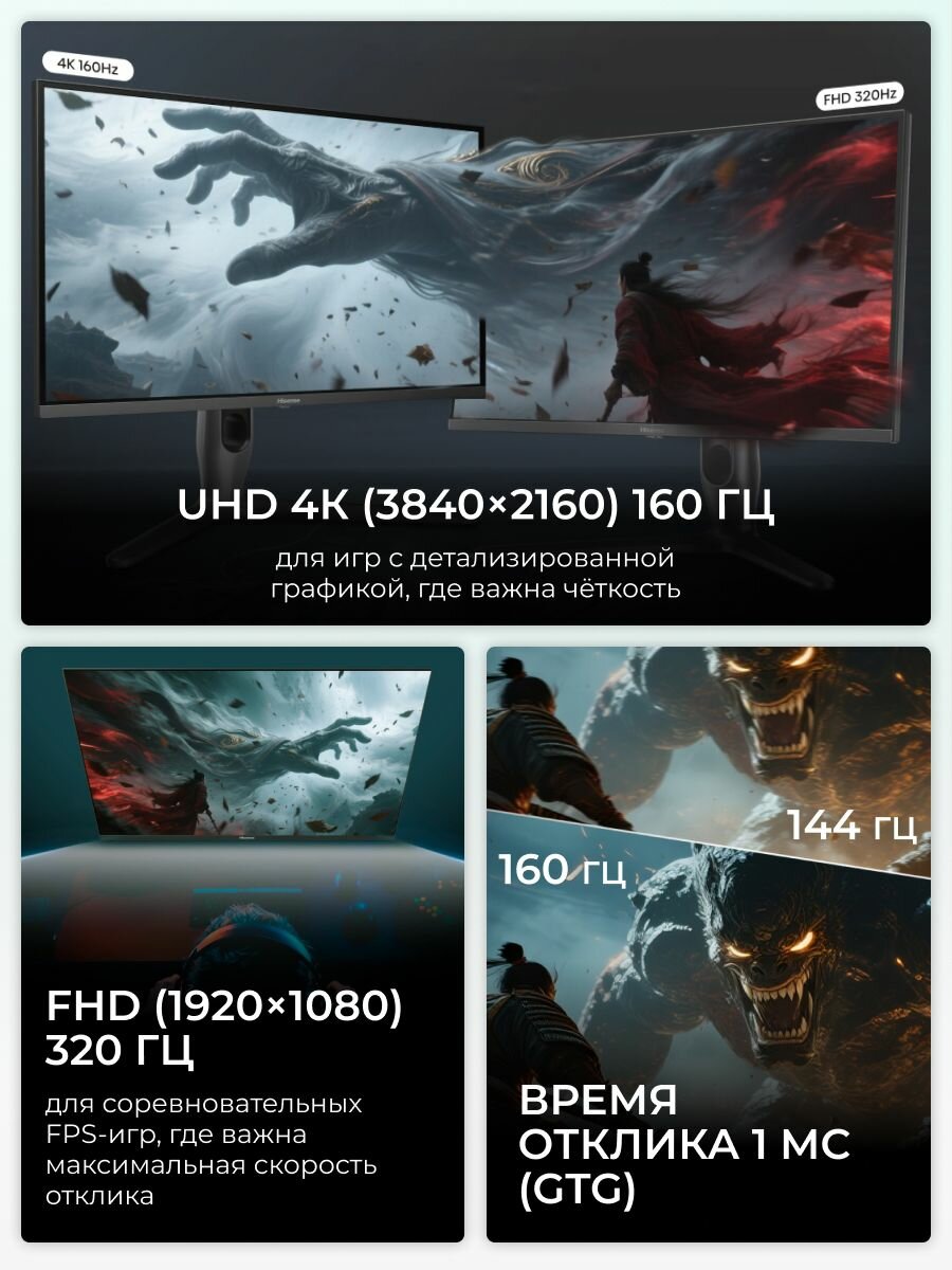 Монитор Hisense 27G7Q PRO 27 дюймов, 4K, 320 Гц — фото 1