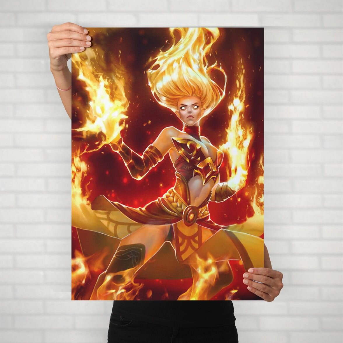 Плакат на стену для интерьера Dota 2 (Lina 2) - Постер по игре формата A1 (60х84 см)