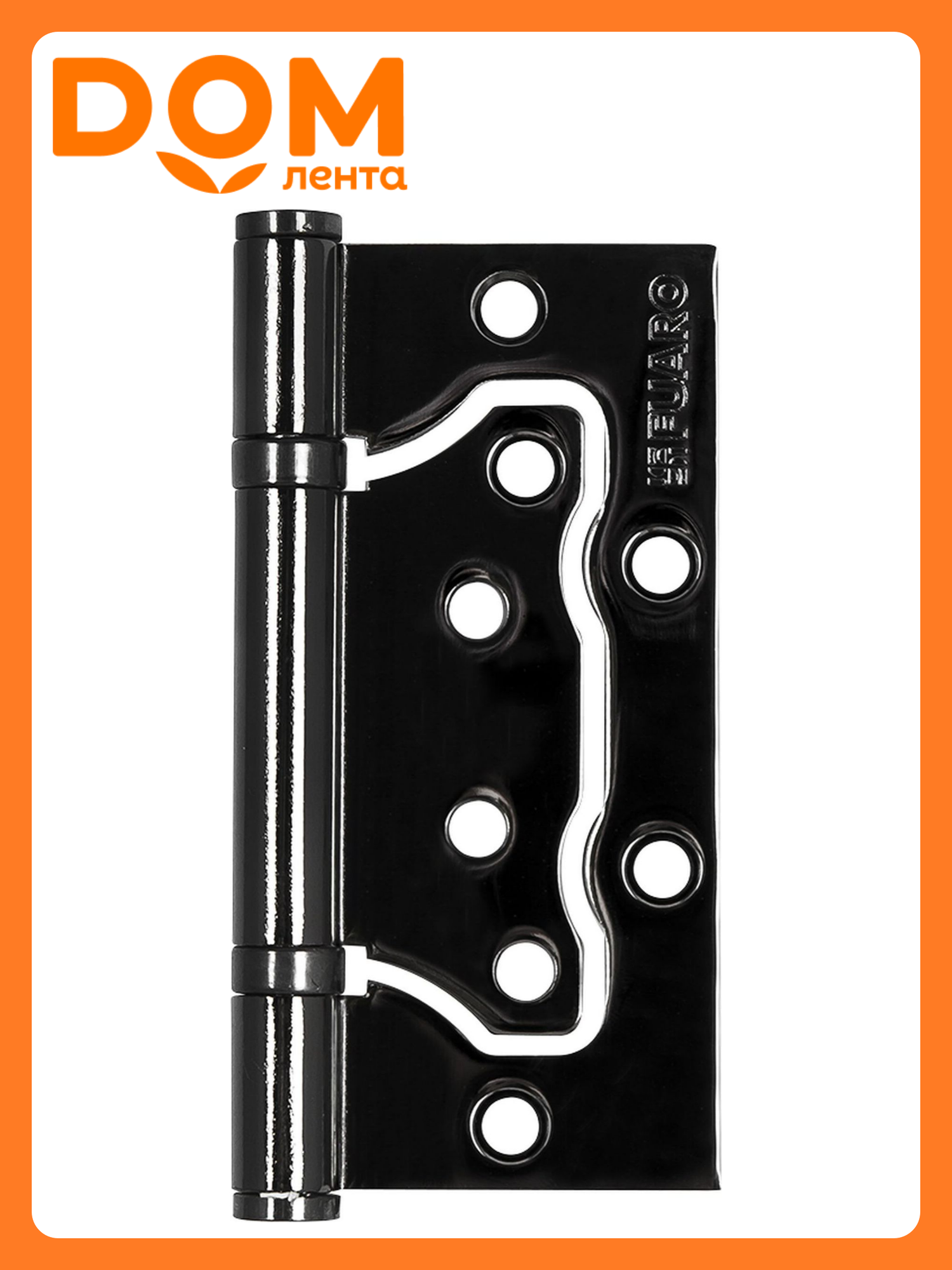 Петля универсальная без врезки FUARO 500-2BB/BL 100x2,5 черный глянец