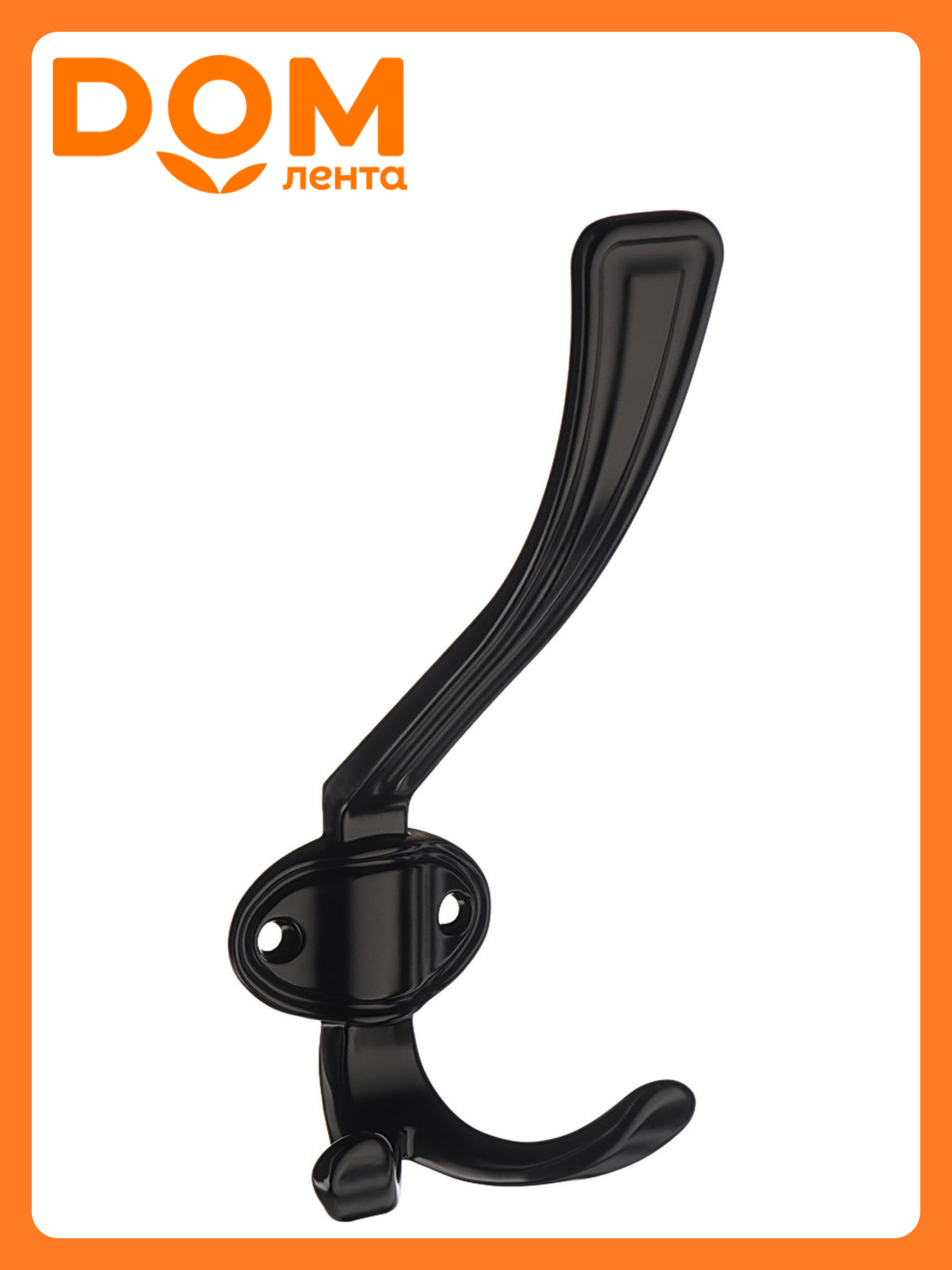 Крючок мебельный KERRON Hooks KR 0310 BL тройной черный