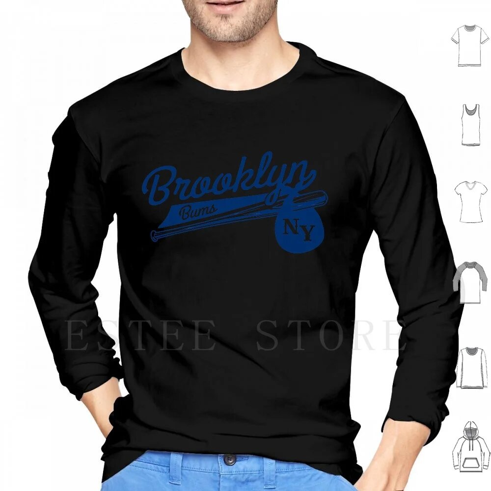 Черная хлопковая толстовка Brooklyn Bums M-LongSleeve-Black