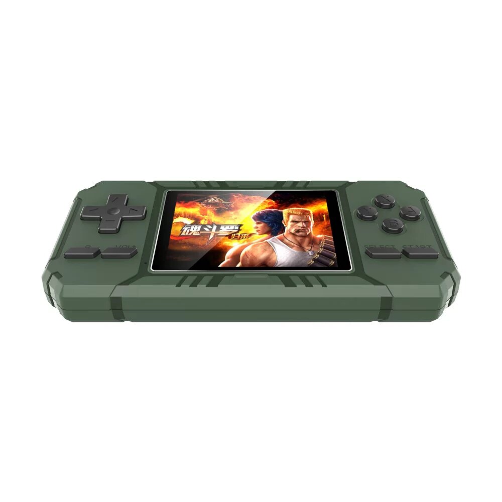 Ретро-портативная игровая консоль с 520 классическими играми, режимом одиночной игры, камуфляжно-зеленым цветом,