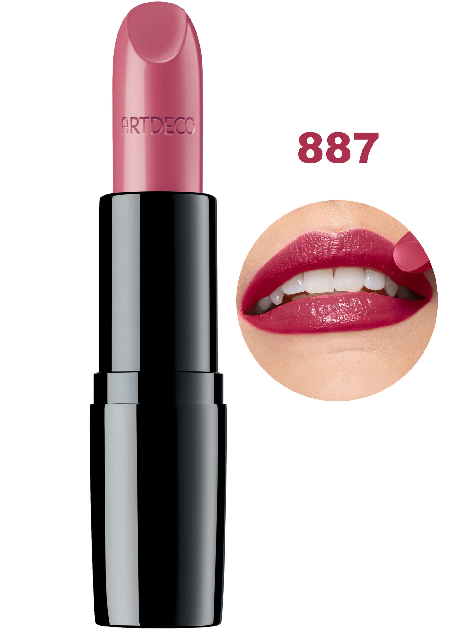ARTDECO Помада для губ тон 887 Лилово-красный перламутр Perfect Color Lipstick увлажняющая 4 г