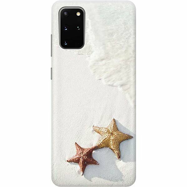 Ультратонкий силиконовый чехол-накладка для Samsung Galaxy S20+ с принтом "Две морские звезды"