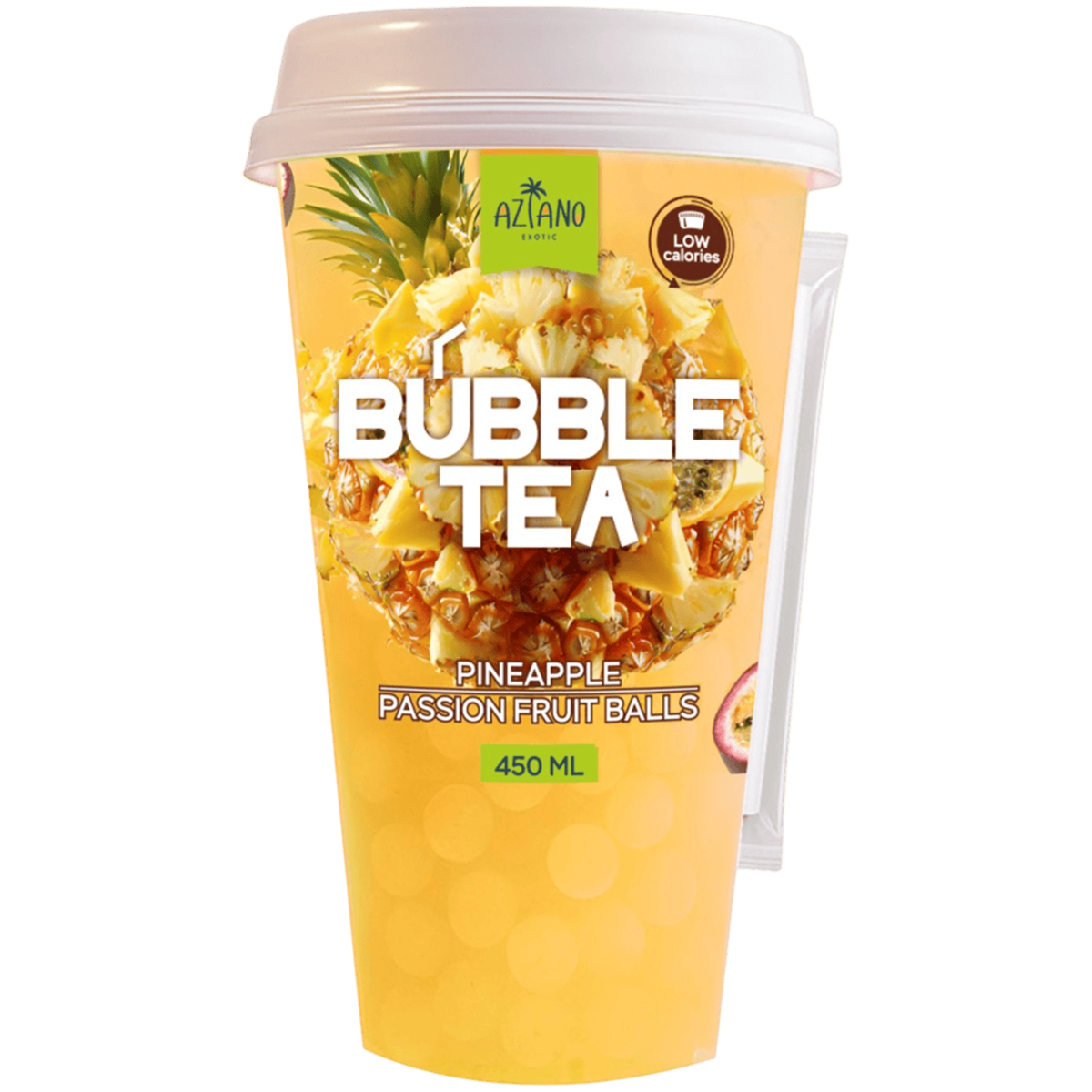 Напиток безалкогольный Aziano Bubble Tea Pineapple Passion fruit Balls 0,45 л
