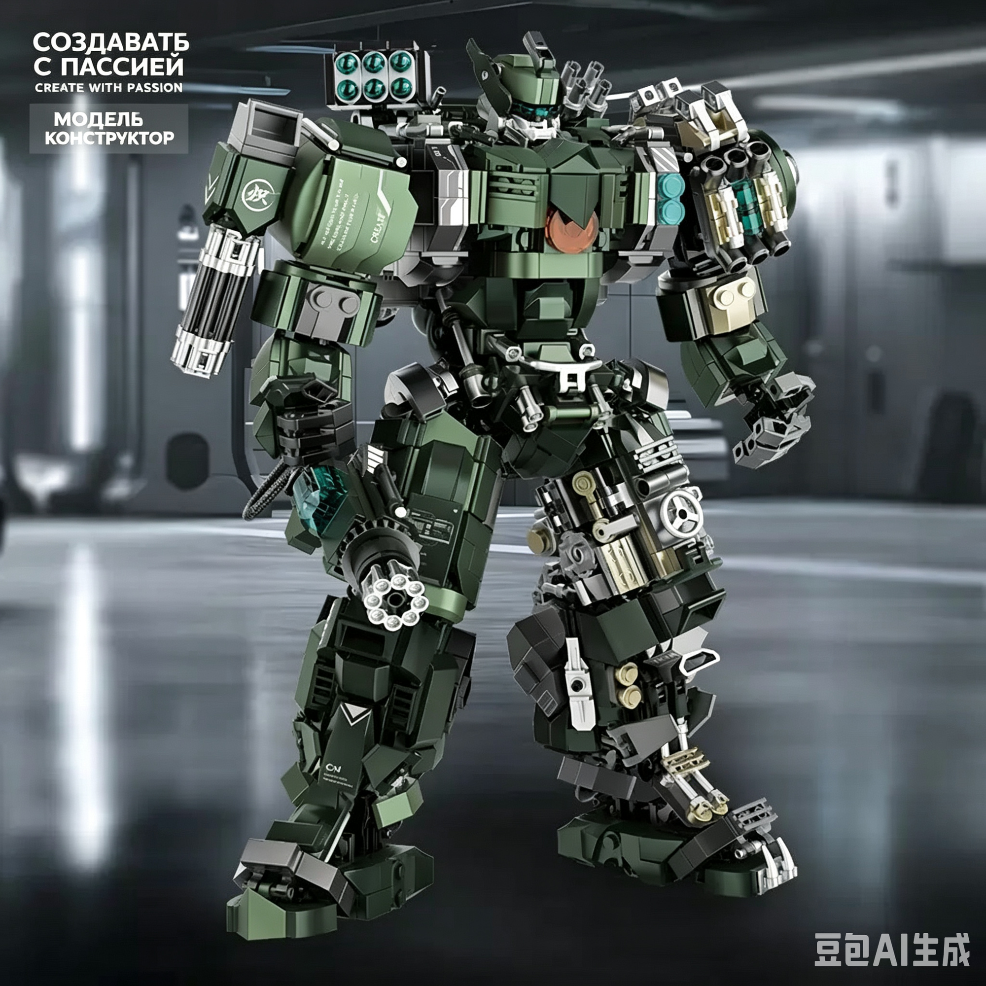 1403 Mechwarrior Большой набор блоков: боевая модель куклы-робота