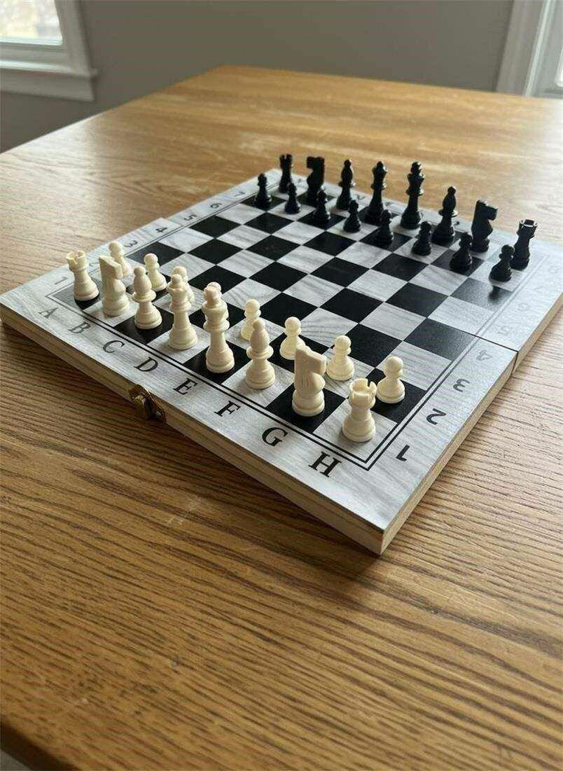 Шахматные шашки 2 в 1 деревянные шахматные доски 29X29CM