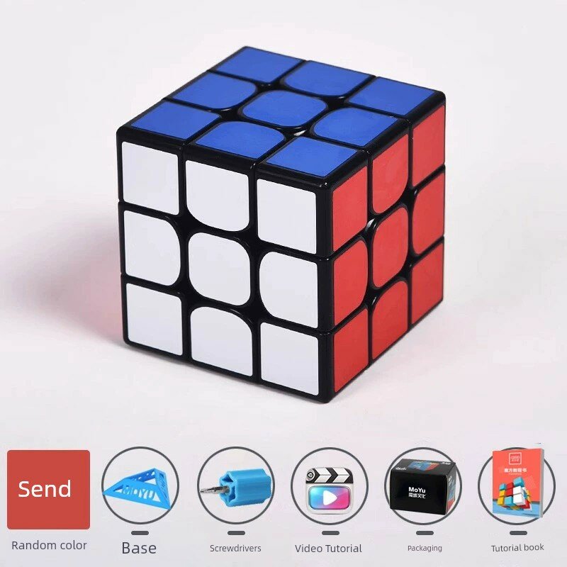3x3 Черный Магнитный Кубик для Скоростного Решения - Магнитная Версия