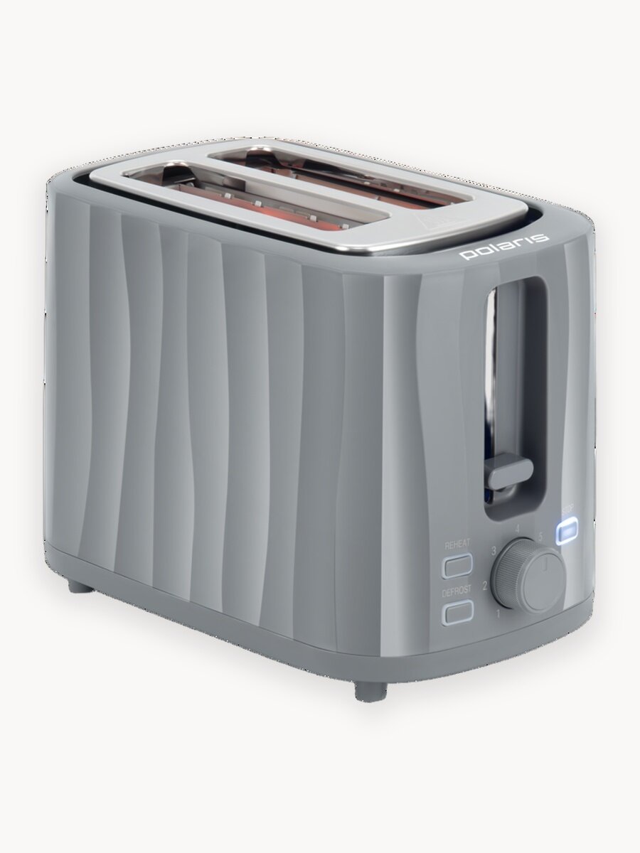 Тостер для хлеба с поддоном для крошек Polaris PET 0932, графит