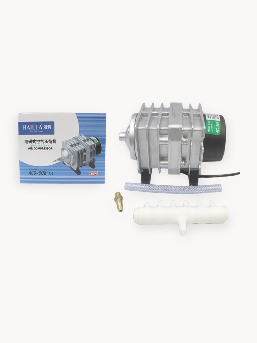 Hailea ACO-308 30 Вт 55Л / мин аквариумный электромагнитный воздушный насос компрессор кислородный насос