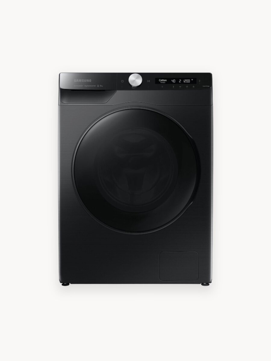 Стиральная машина Samsung WW80AG6L28BBLP 8 кг с паром, инверторный мотор, функция с ИИ AI Control, технология Ecobubble, AquaProtect, система Volt Control