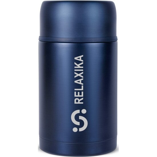 Термос для еды Relaxika 301, 1 литр, темно-синий