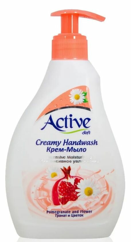 Active Иран Жидкое крем-мыло с витамином B5, Ромашка и гранат, 350 мл