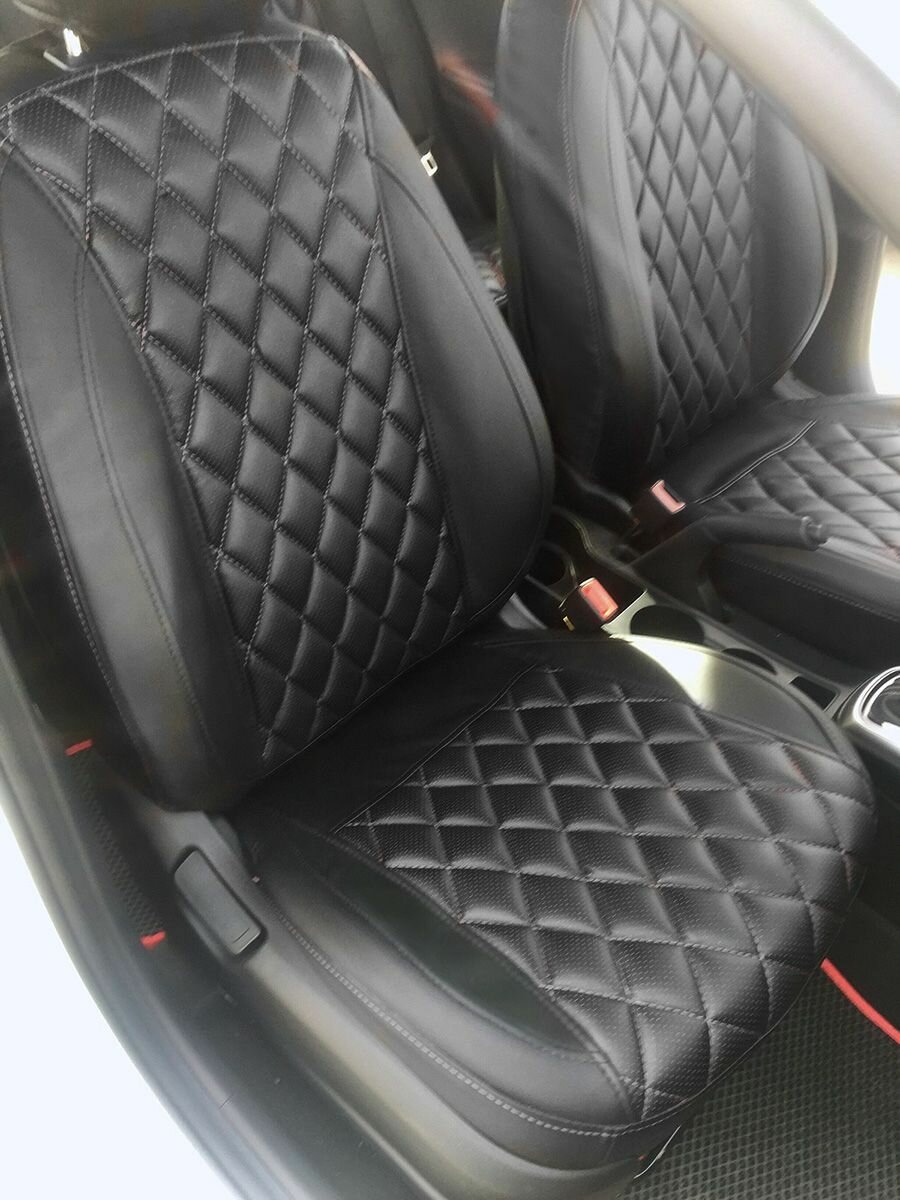 Чехлы из ЭКОкожи для сидений Ниссан Навара Д40 (Nissan Navara) годы выпуска 2005-2014.