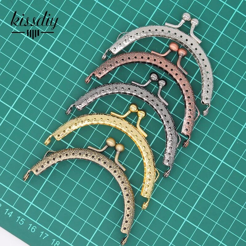 10 шт, 8,5 см, полукруглый металлический кошелек, рамка, застежка-поцелуй, ручка для шитья сумок, ремесло, портной, канализационная сумка, аксессуар, разные цвета, оптовая продажа Mixed A-10pcs