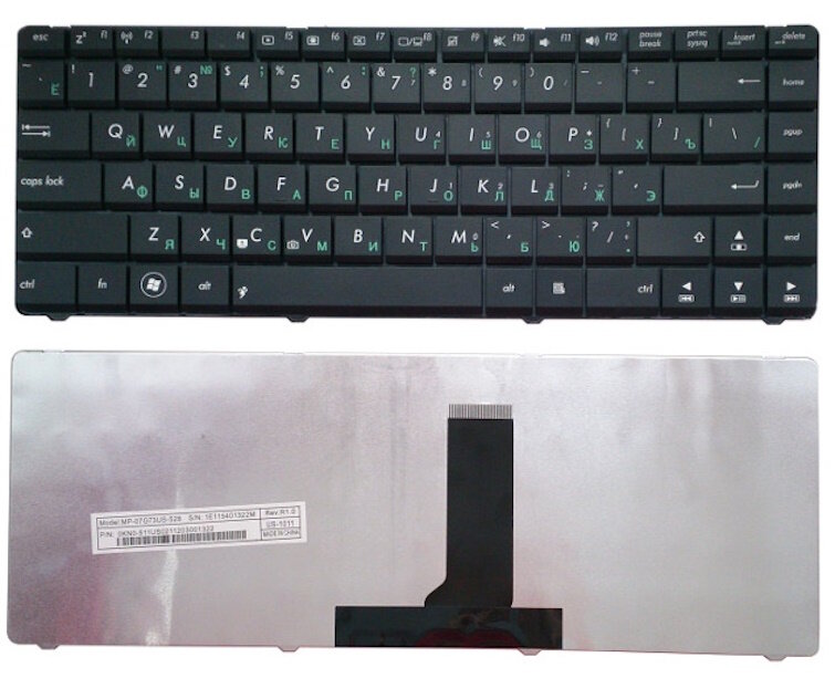Клавиатура для ноутбука Asus K43, K84, N43, P42, P43, B43 черная
