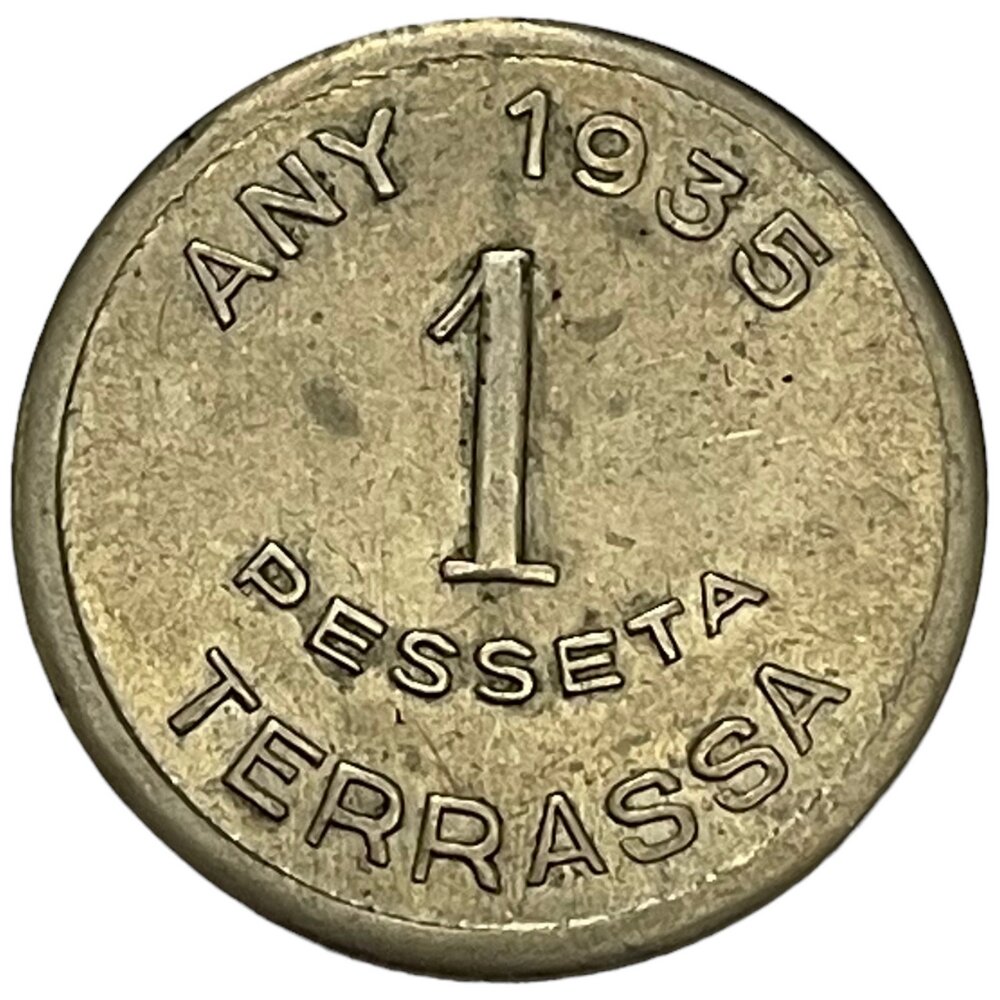 Испания, Тарраса 1 песета 1935 г. (Токен кооператива "Эльс Амикс")