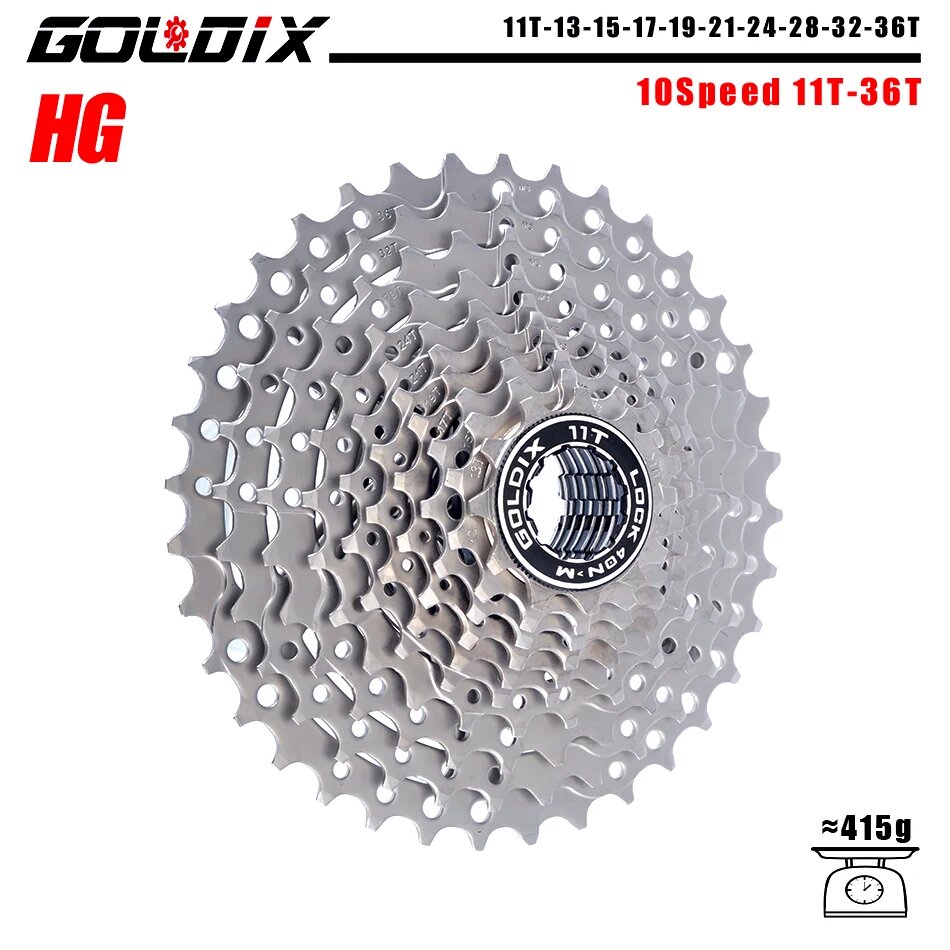 GOLDIX Велосипедная кассета 8/9/10/11/12 скоростей 10 Speed 11T-36T