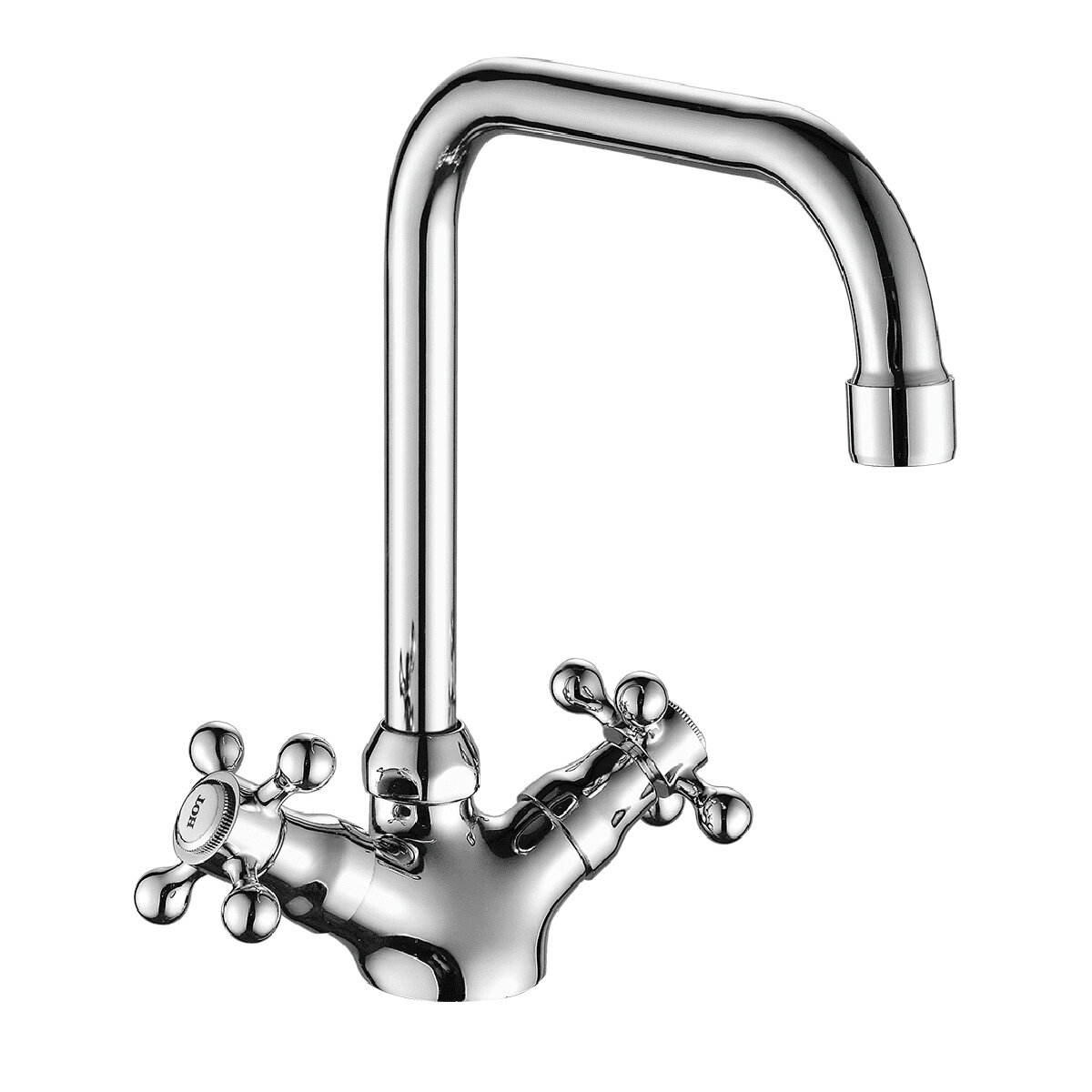 Смеситель для кухни "Fashun", цинковый сплав, цвет: хром (A4019)