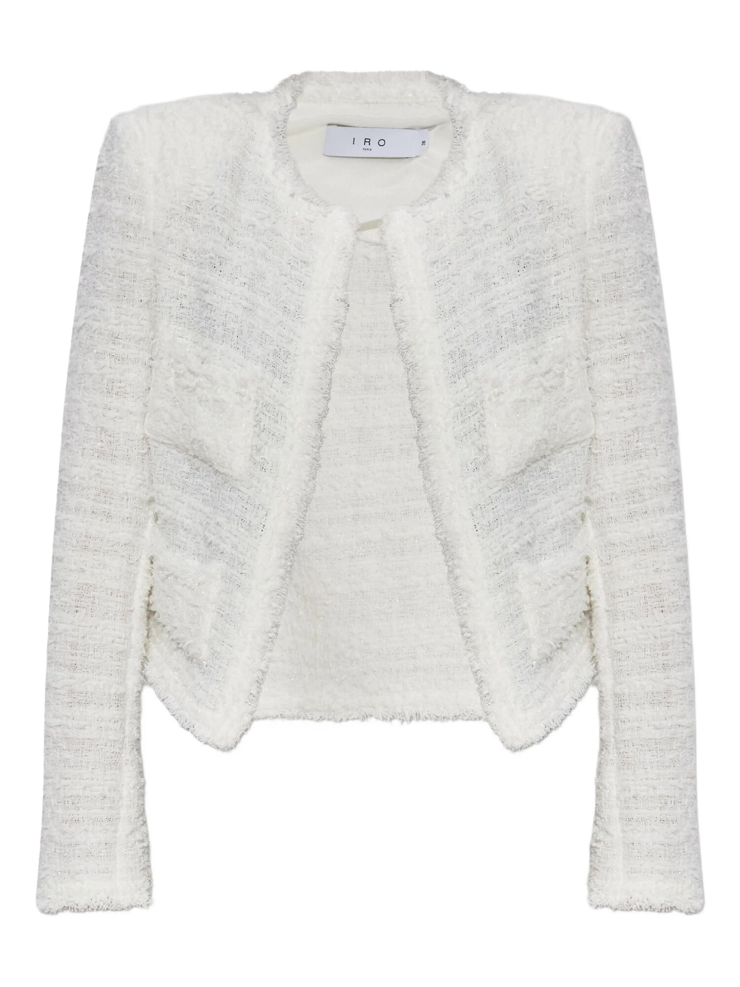 Пиджак Твидовый жакет с карманами