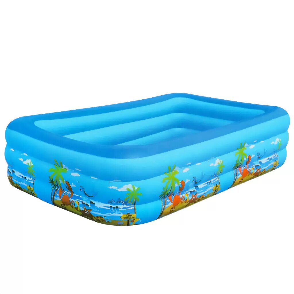 Бассейн надувной 262х175х60 см, D090022, 1700 л, синий