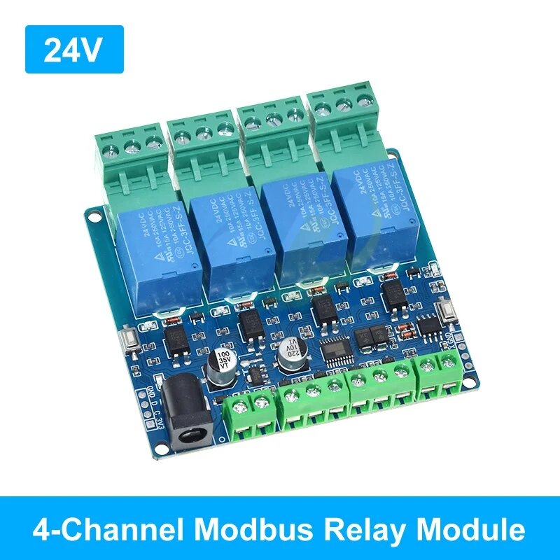 Релейный модуль Modbus-RTU 1/2/4/8 каналов 10A 5 В 12 В 24 В Переключатель Входной выход Оптопара Изоляция RS485 TTL Связь