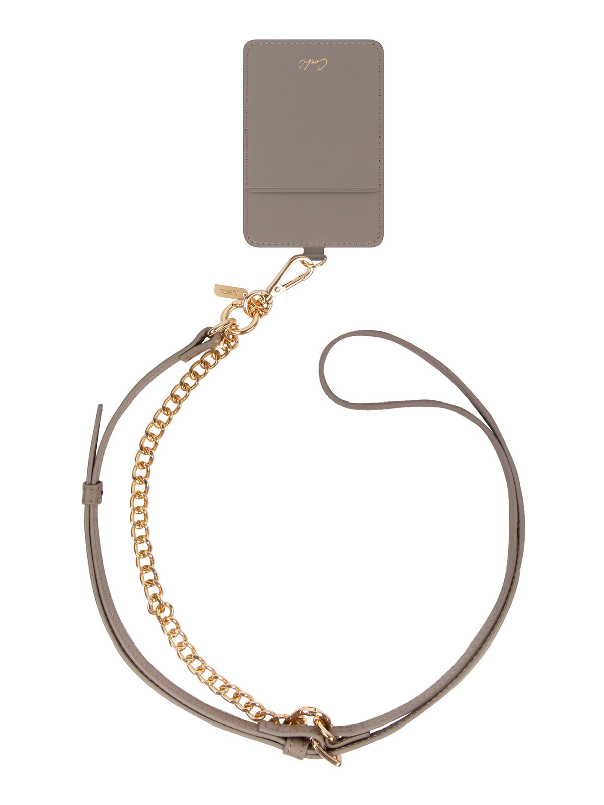 Ремешок Uniq для смартфона на шею или через плечо 3в1 Crossbody с картхолдером, коричневый