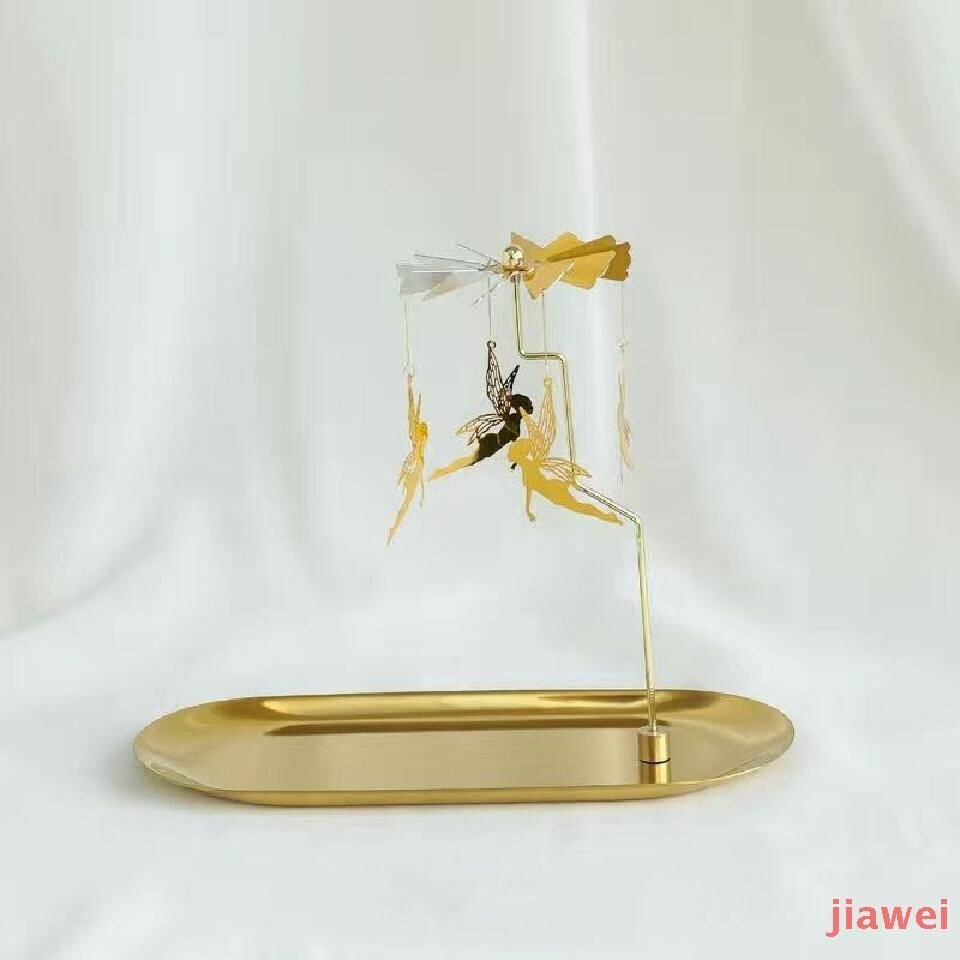 Карусель металлический подсвечник золото украшение дома подарок на день рождения Новый год