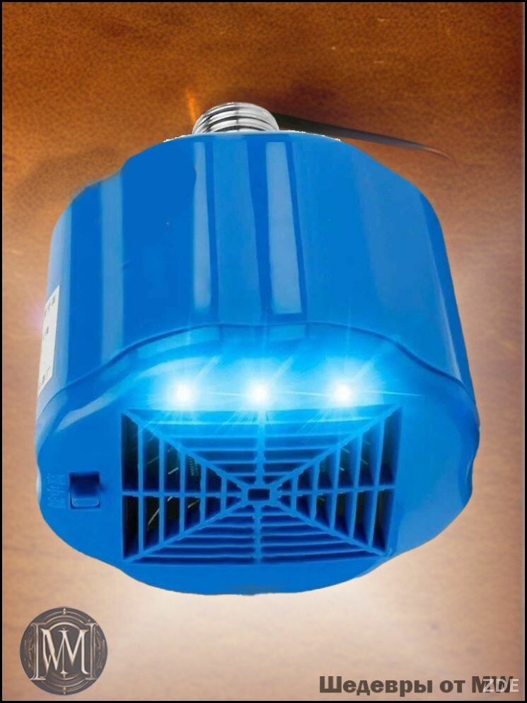 Тепловентилятор лампа 100-300w под патрон Е 27 с подсветкой, для обогрева курятника, поросят, животных