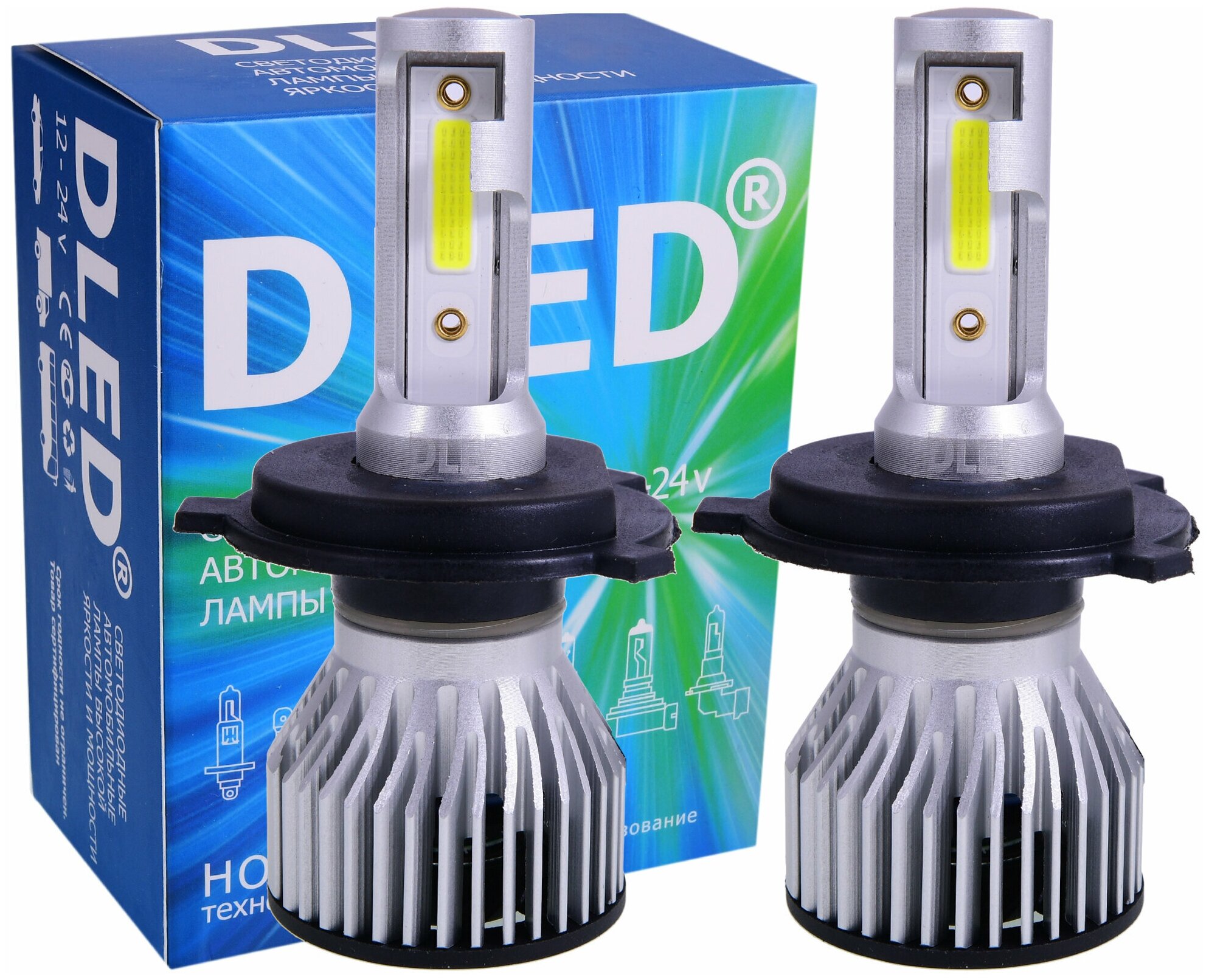 Автолампа светодиодная H4 DLED BEAM 6500K (2шт.)
