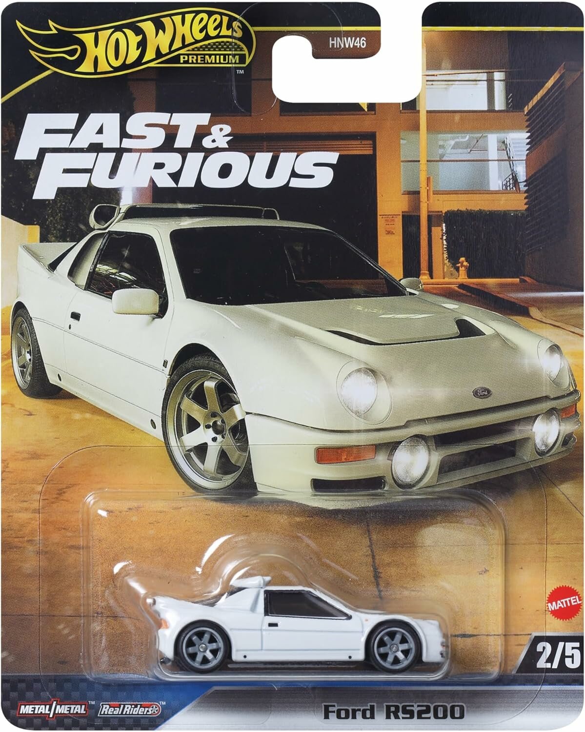 Hot Wheels Ford RS200 White (коллекция Fast & Furious 2024, 2/5 mix 1) - коллекционная Premium машинка