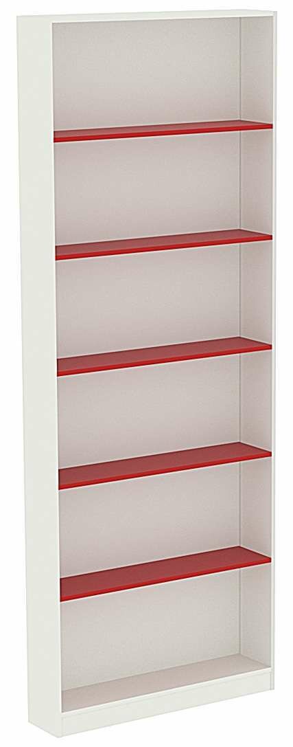 Высокий стеллаж с узкими полками для аптеки RED-ВС-1-200. Производитель товара - компания ТОБ.