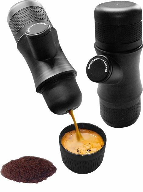 Мини-кофемашина с ручным прессом