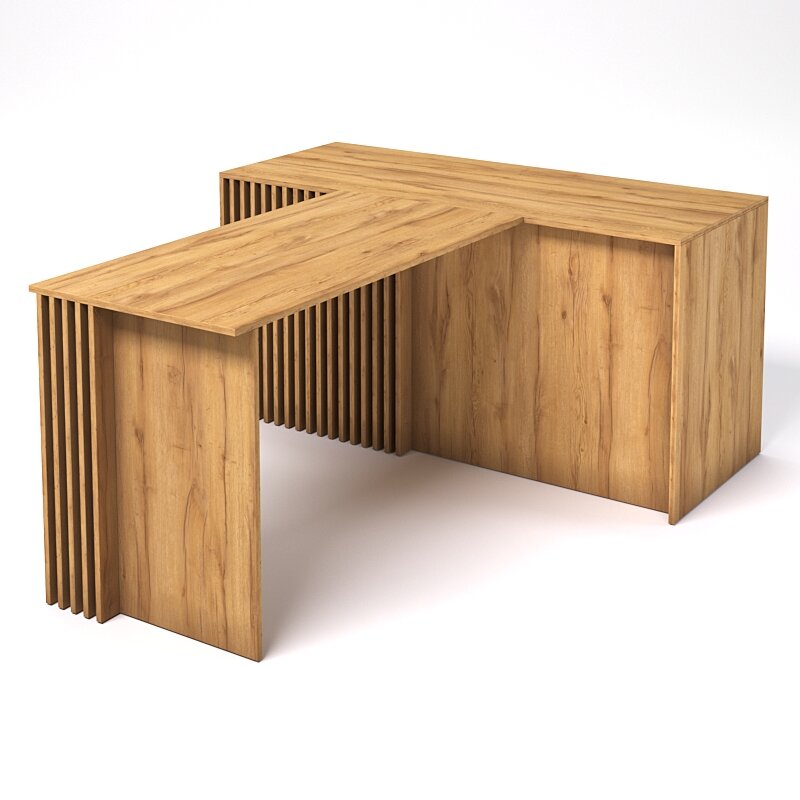 Стол руководителя №7 с приставкой брифингом, Дуб Золотистый. Производитель товара - компания Westcom.