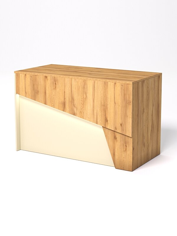 Стол руководителя №1, Дуб Золотистый и Крем Вайс. Производитель товара - компания Westcom.