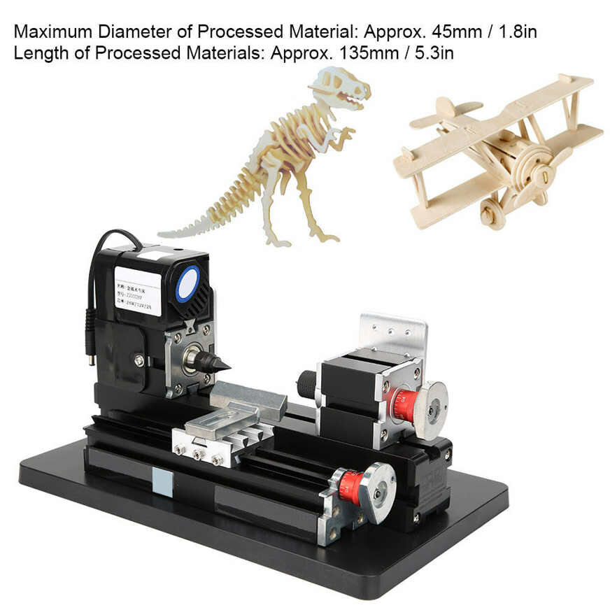 Металлообрабатывающий станок токарный станок по металлу и дереву Mini Z20003M 24W US Plug 100-240V для инженерных пластиков