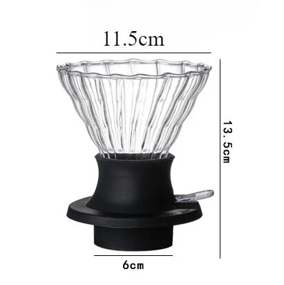 Стеклянная воронка для кофе V60 11.5cm