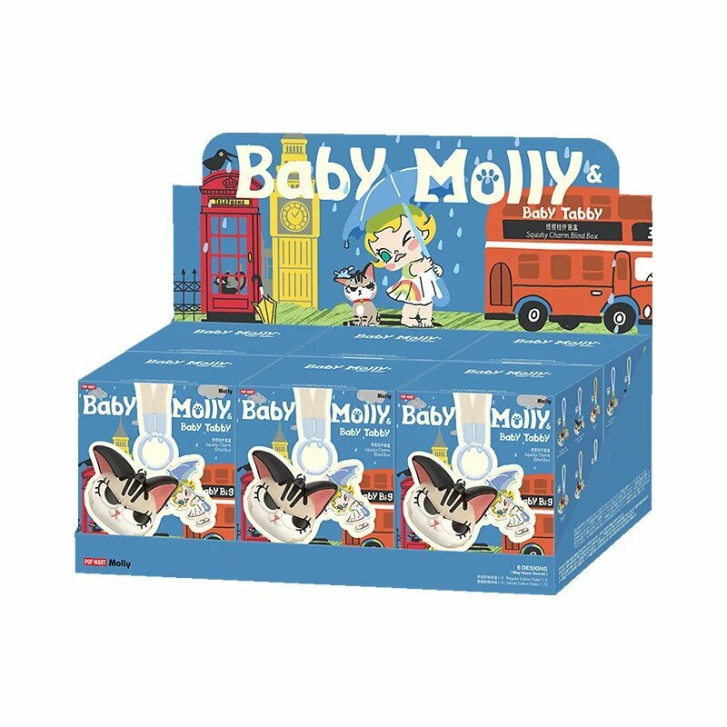 POP MART Baby Molly & Baby Tabby, брелок-сюрприз, 6 шт.