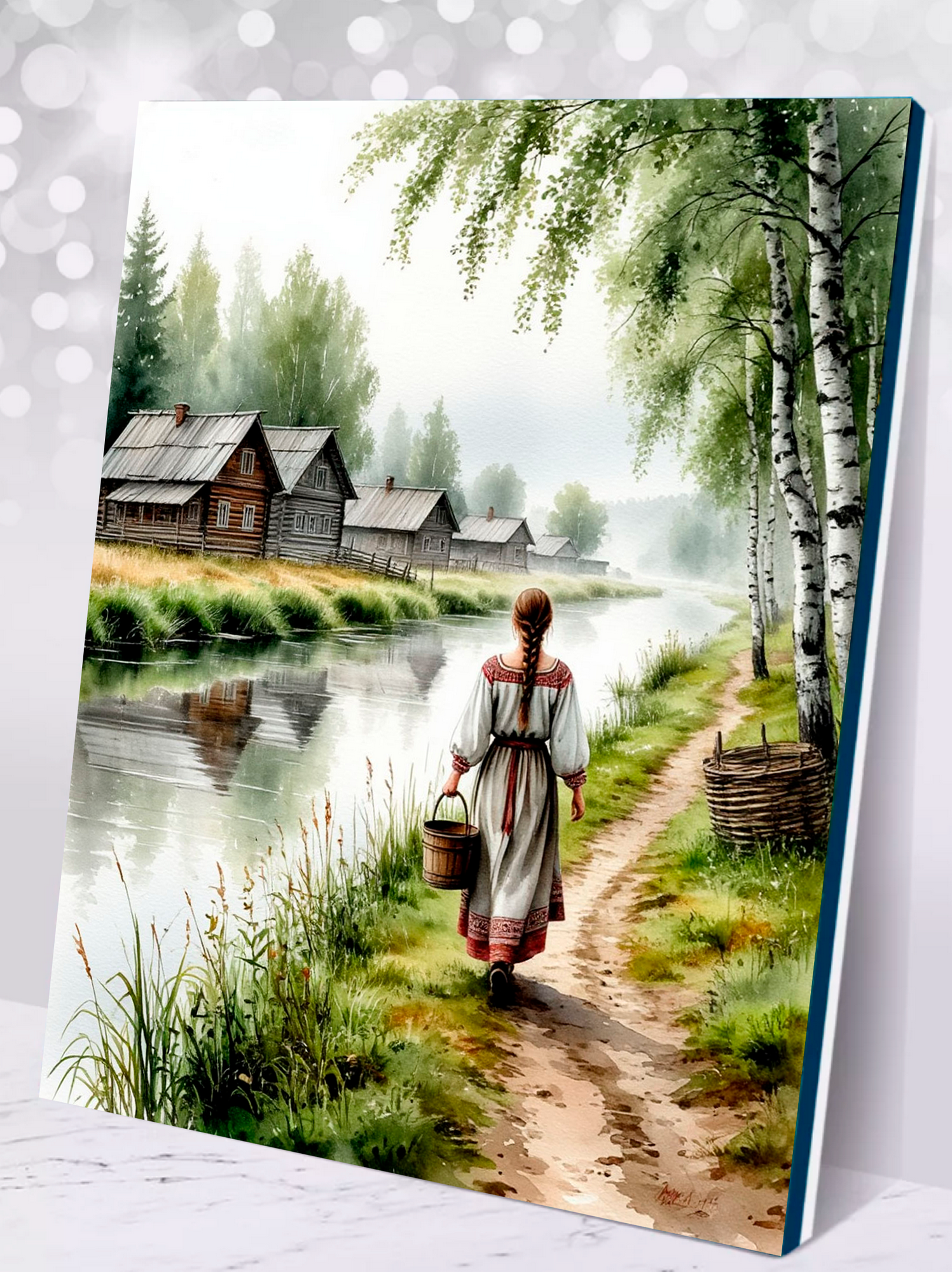 Картина по номерам Славянка 40х50 см, хлопковый холст на подрамнике, акрил, Hobby Home