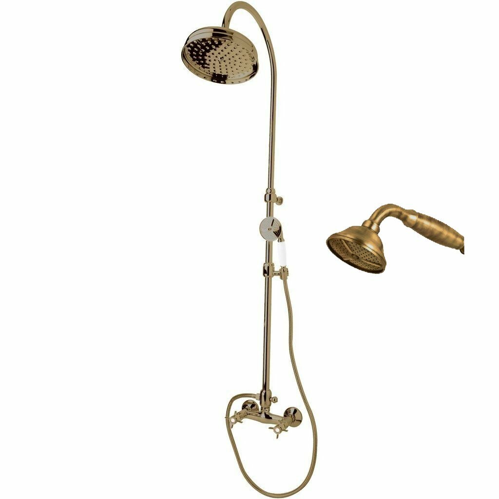 NOSTALGIA-CVF2-02-Bi Душевая стойка со смесителем с поворотным изливом, без верхнего и ручного душа