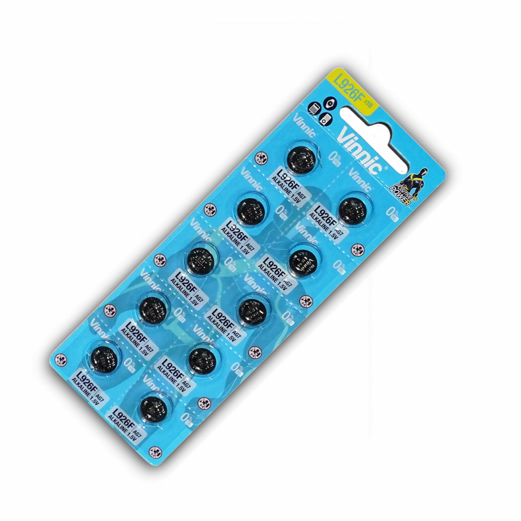 Батарейка (50шт) для часов VINNIC L926 (AG7) щелочная (алкалиновая) (10шт*5)